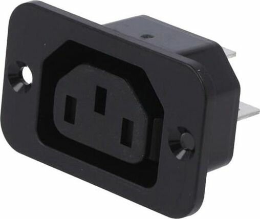 Разъем SCHURTER 4721.0000 питания AC гнездо "мама" 10А 250ВAC IEC 60320 C13 (F) 1 шт