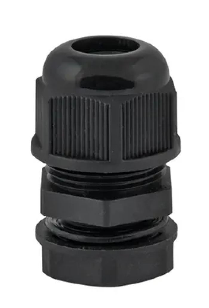 Сальник EKF / ЕКФ PROxima для ввода кабеля в щитовое оборудование, полиамид черный, степень защиты IP68, резьба MG12 с шагом 1.5мм, диаметр 5-7мм / электрика