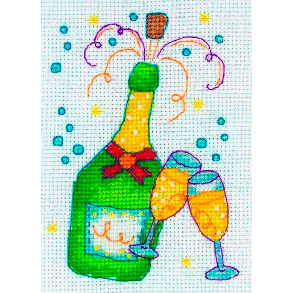 Набор для вышивания Anchor "Champagne" 11*8см, MEZ, PCE761