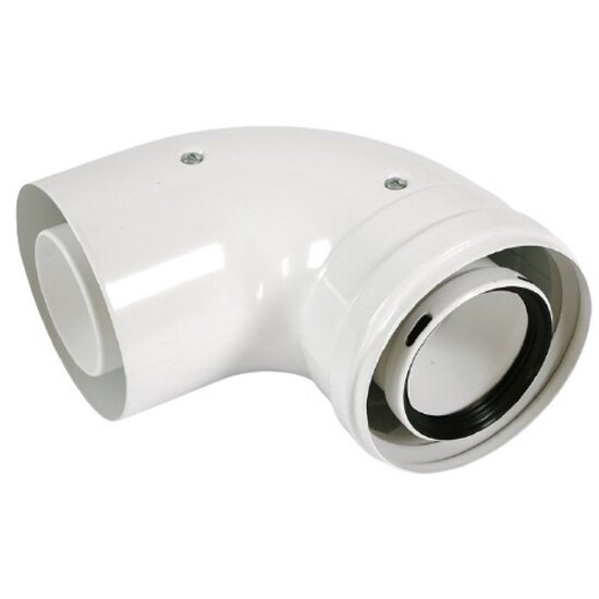 Коаксиальный отвод Baxi 87°, D 80/125, для конденсационных котлов бытовой серии для увеличения максимальной длины до 25 м