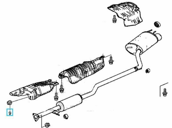 Гайка, зубчатая поверхность для предохранения лакокрасочного покрытия, 6мм (Оригинал)