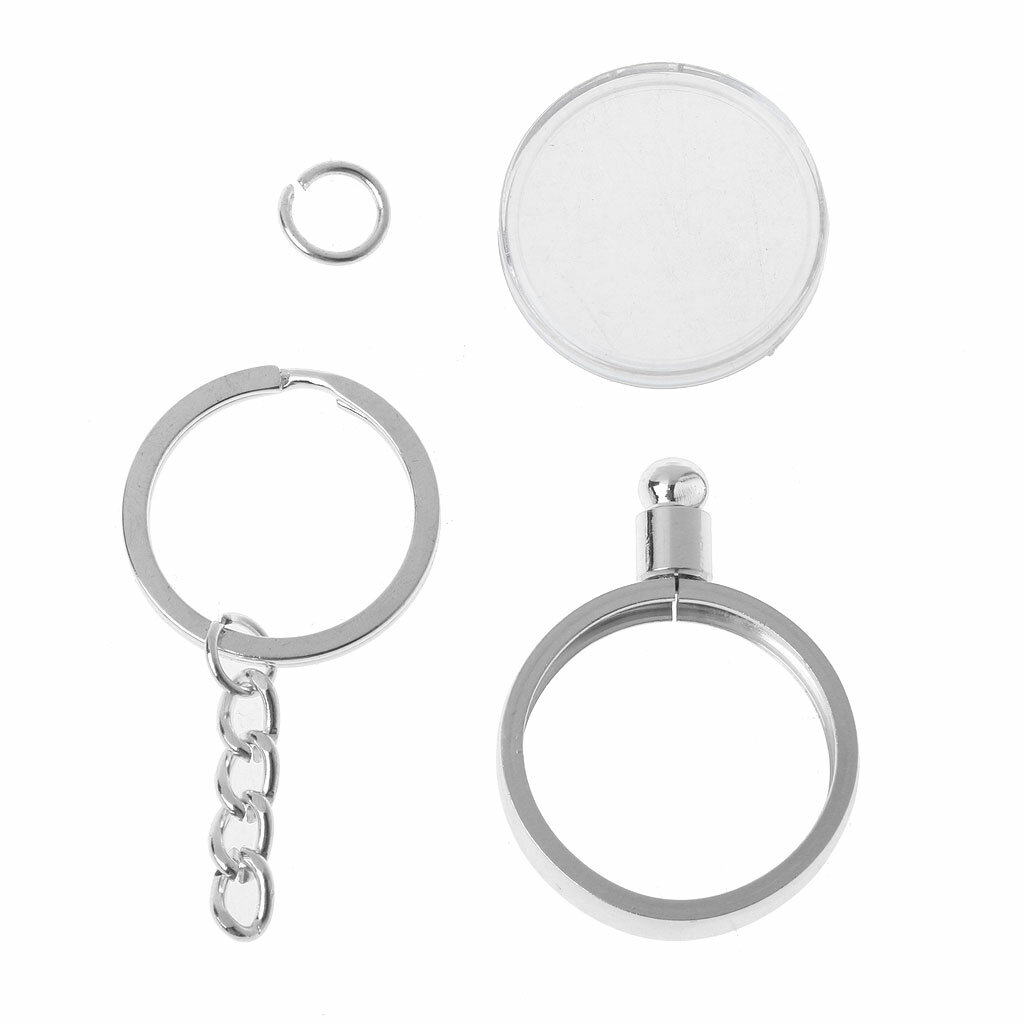 Специальное кольцо для ключей с памятной монетой-серебро-27 мм