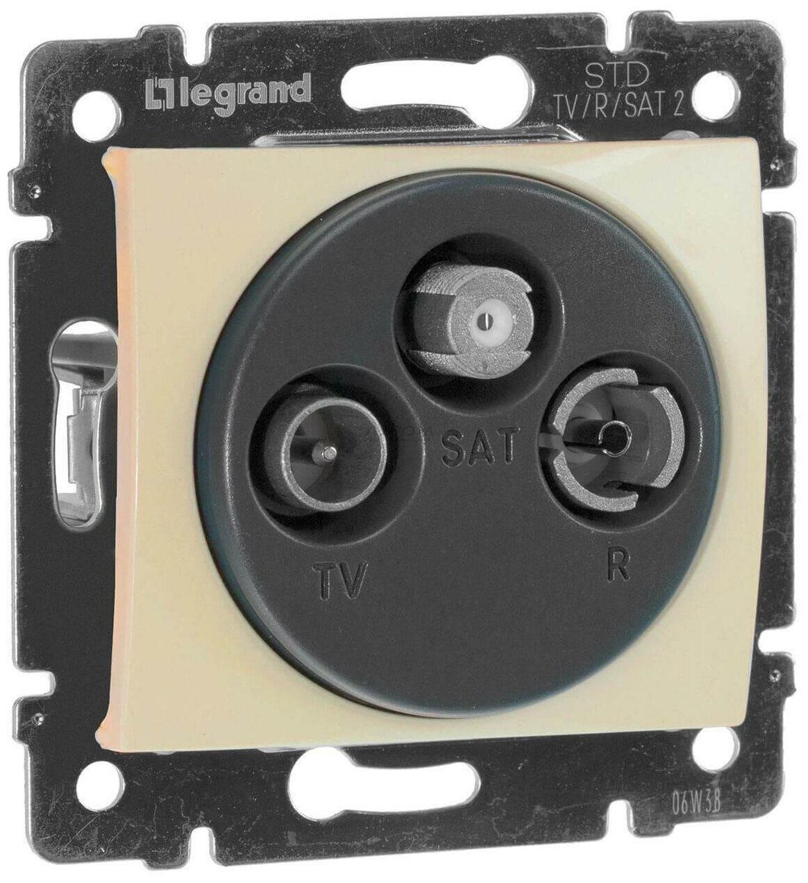 Розетка телевизионная Legrand Valena TV-FM-SAT проходная 15дБ 2400 МГц слоновая кость (бежевый) 774337