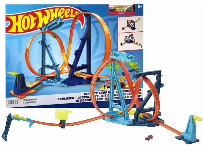 Игрушечный трек Hot Wheels - Набор треков INFINITY LOOP + автомобиль - Хот Вилс HMX39