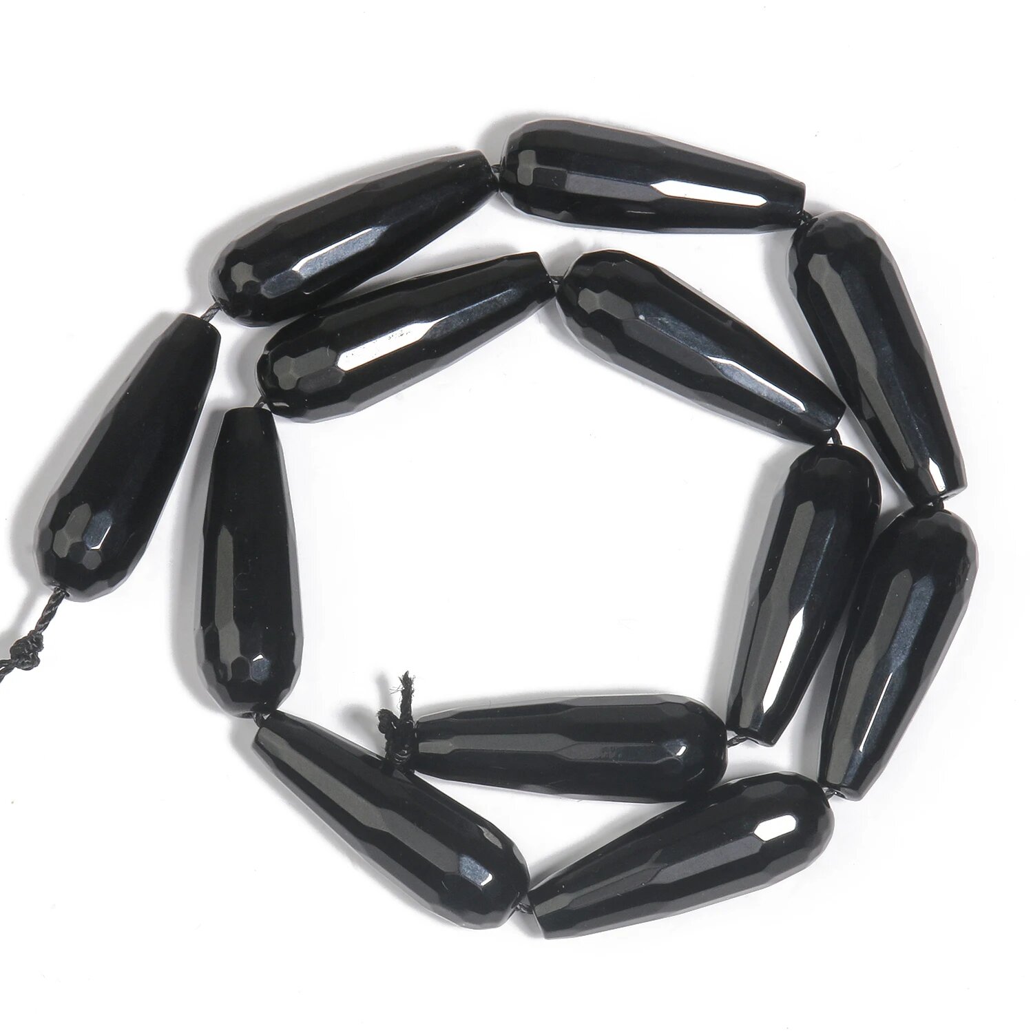 Халцедон Аквамарин бусины NPCXSZ 10x30 мм 2 шт. Черный, 2pcs, Black Onyx