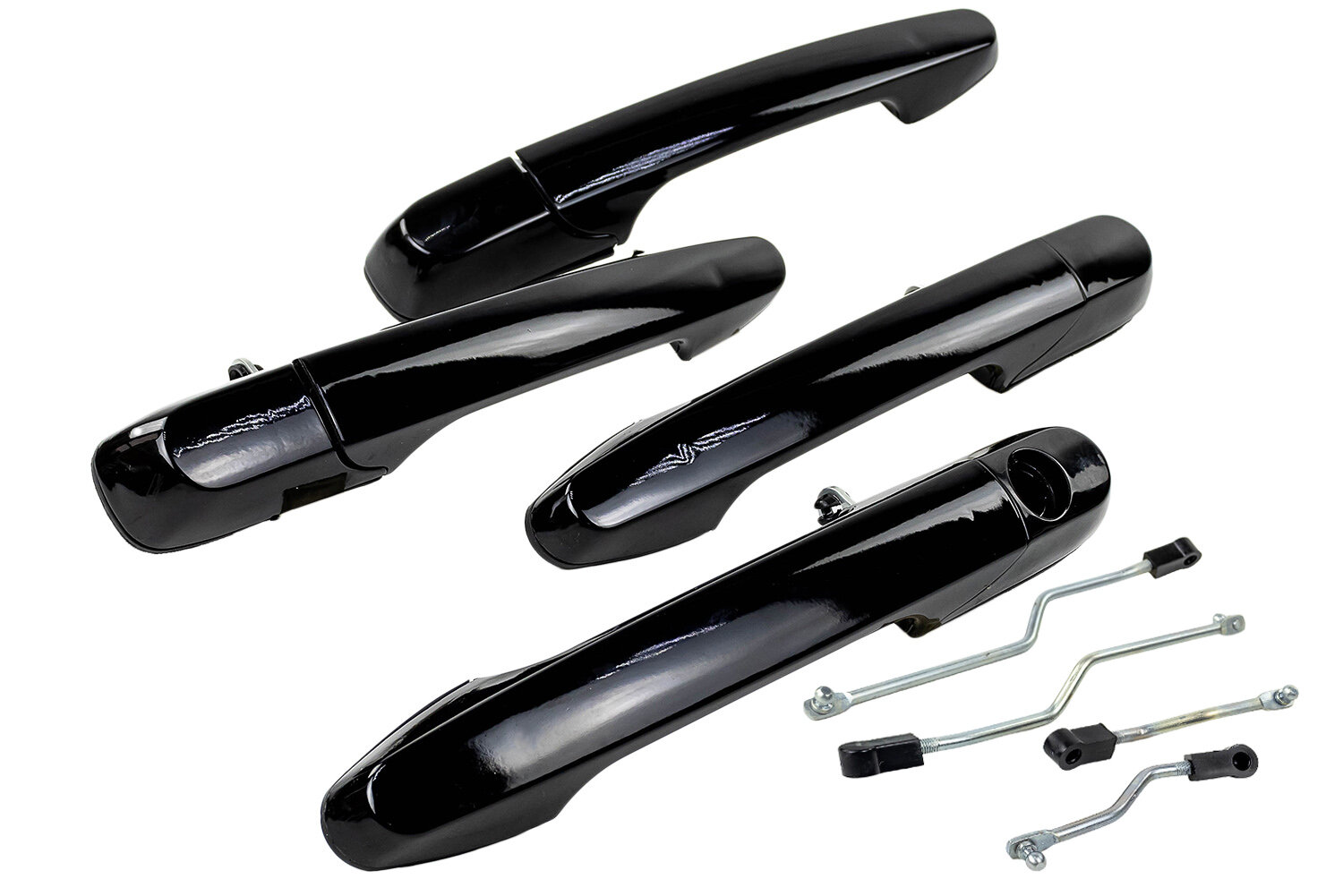 Наружные евроручки дверей окрашенные в цвет Пантера (672) Тюн-Авто на ВАЗ 2109, 21099, 2114, 2115