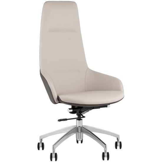 Кресло руководителя Stool Group TopChairs Soulo, бежевый, серый