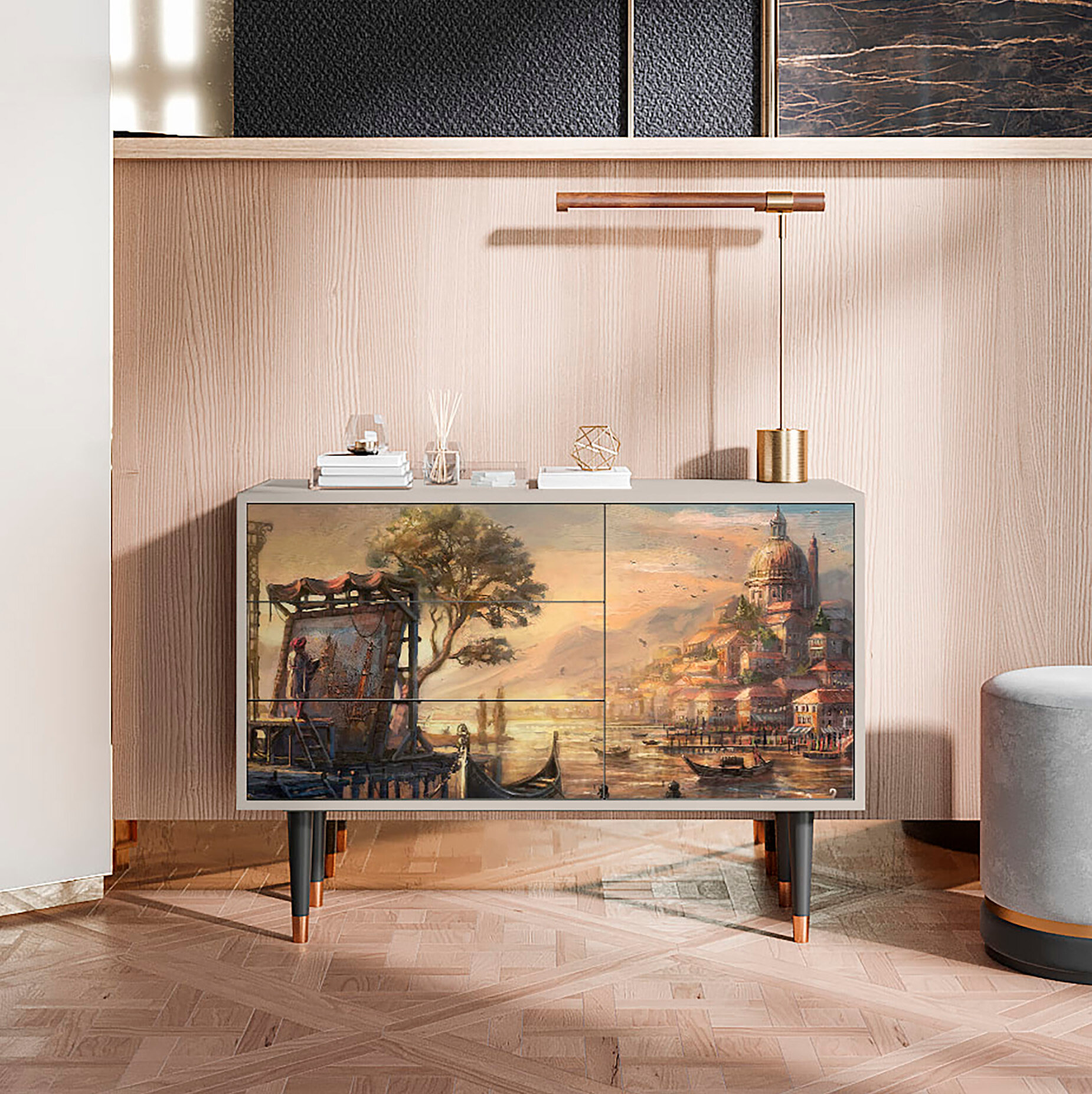 Комод - STORYZ - S3 Venice, Размер - 115 x 84 x 41 см, Цвет корпуса - , Сатин