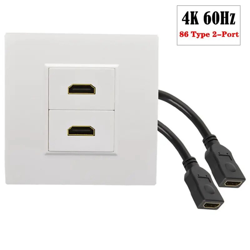 HDMI кабель-переходник AXONUS 86 тип белый 4K 2-port