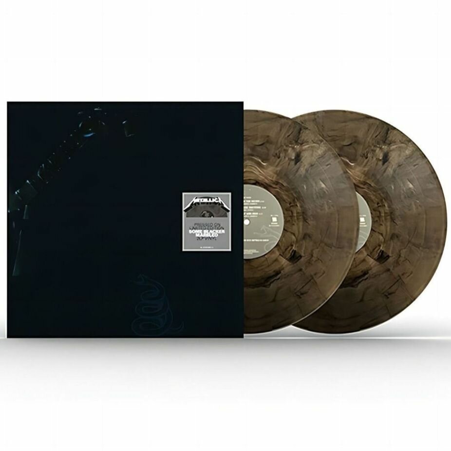 Виниловая пластинка Metallica - Metallica 2LP, Clear with Black (Some Blacker Marbled) vinyl, 2024 Limited Edition