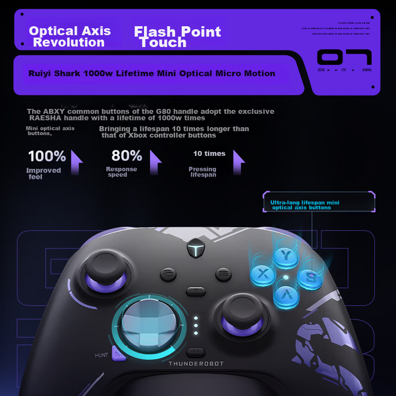 Геймпад ThundeRobot G80 Elite with Force Feedback совместимый с Android, ПК, black