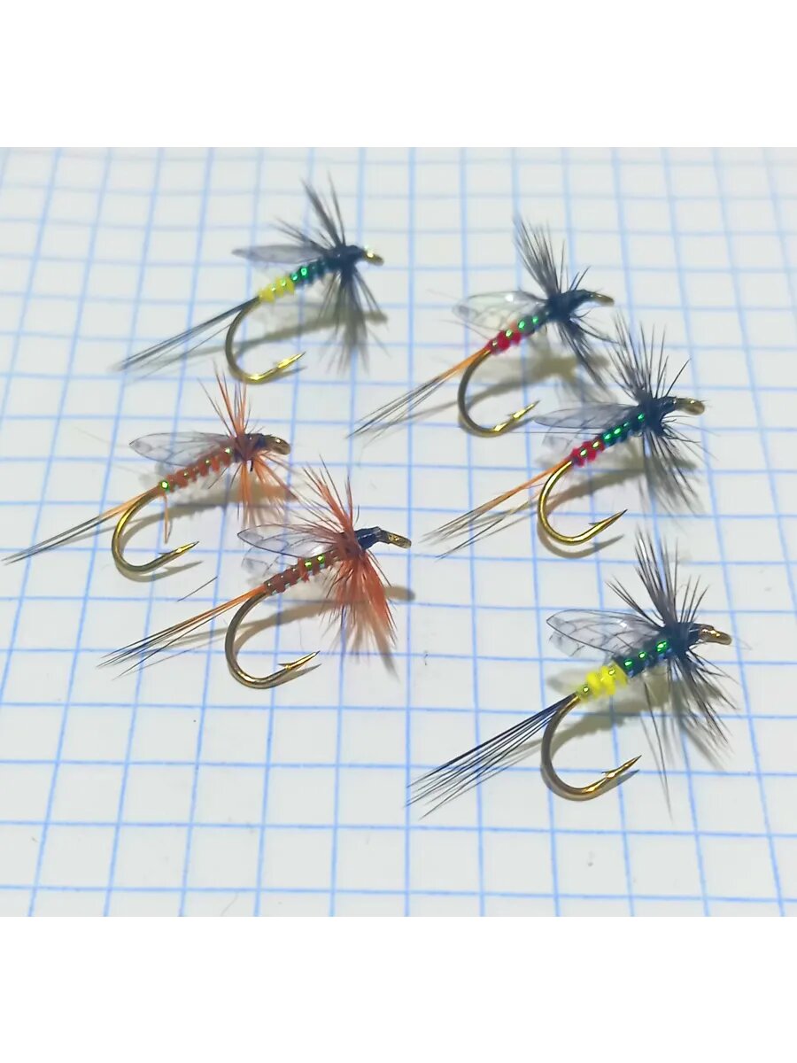 Сухая мушка. 6 штук.
