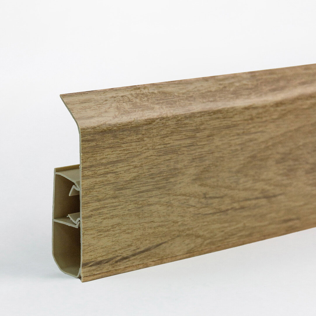 Плинтус напольный пластиковый ПВХ ройс (ROYCE) 2200x22x80 мм devalcer 343