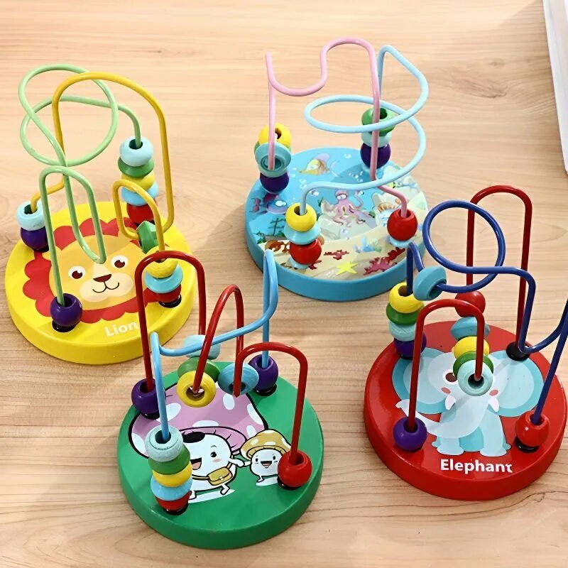 Игрушка для малышей до года - Развивающая игрушка от 1 года - Лабиринт - Монтессори / Пальчиковая игра для развития мелкой моторики 12х9х9 см для 1шт случайный цвет