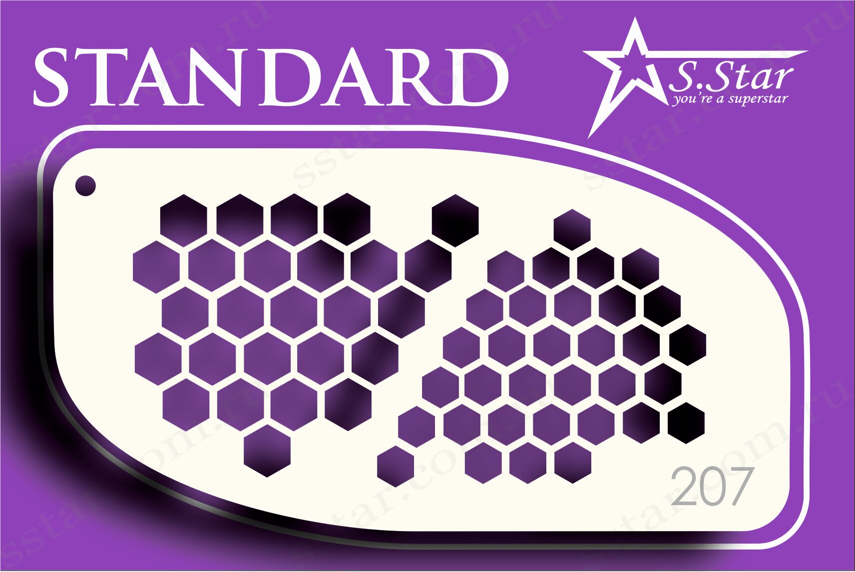 Трафарет для аквагрима постоянного пользования, соты