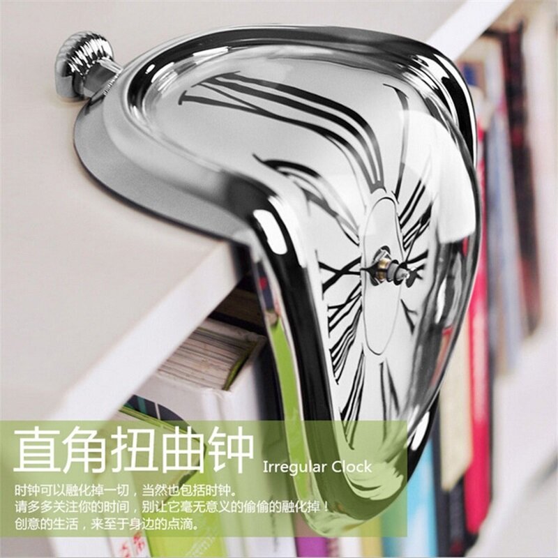 Ретро витые плавящиеся мобильные настольные угловые настенные часы 17.5x11.5x14.5 см / Часы в стиле Сальвадора Дали