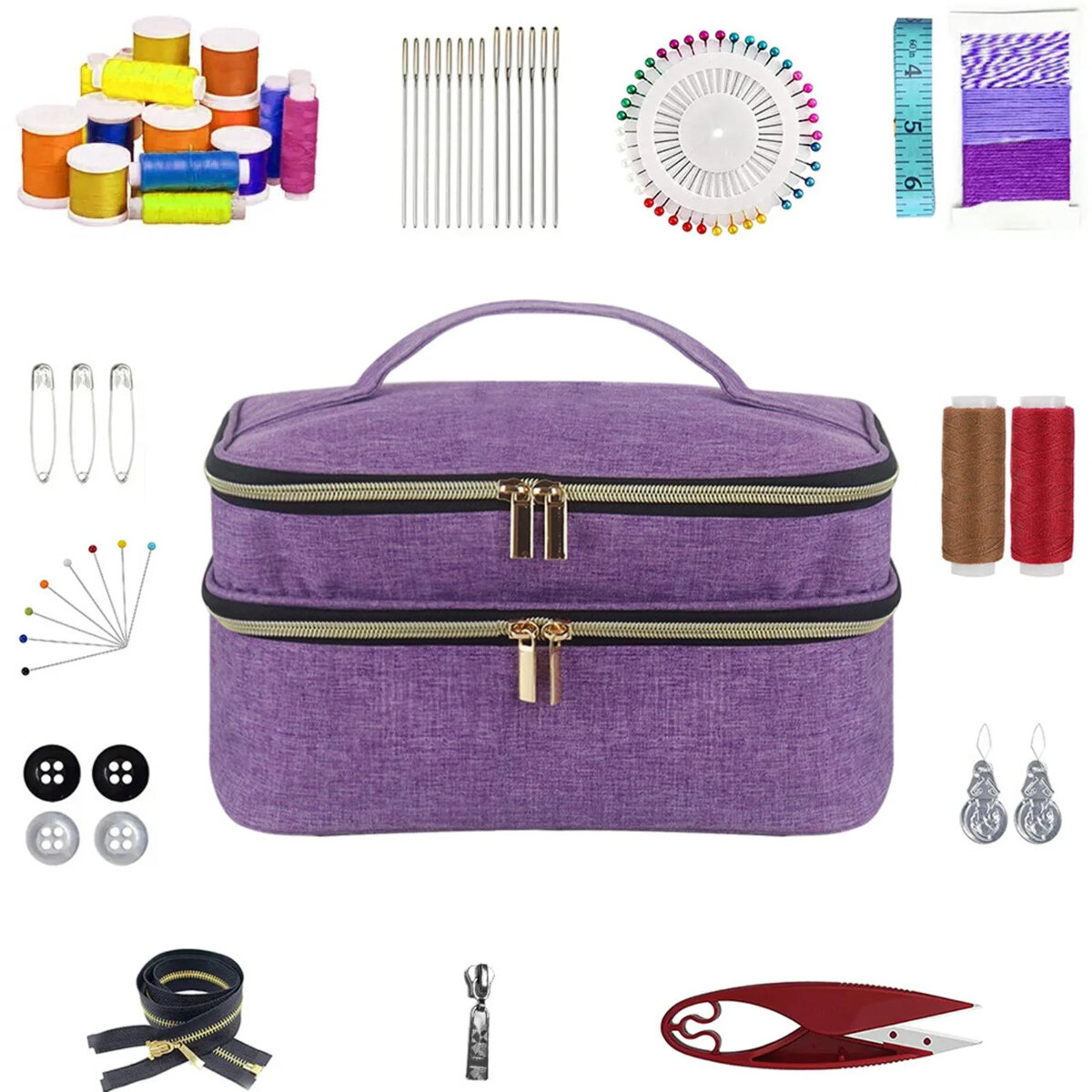 Органайзер для хранения швейных принадлежностей, вышивки, контейнеры для рукоделия