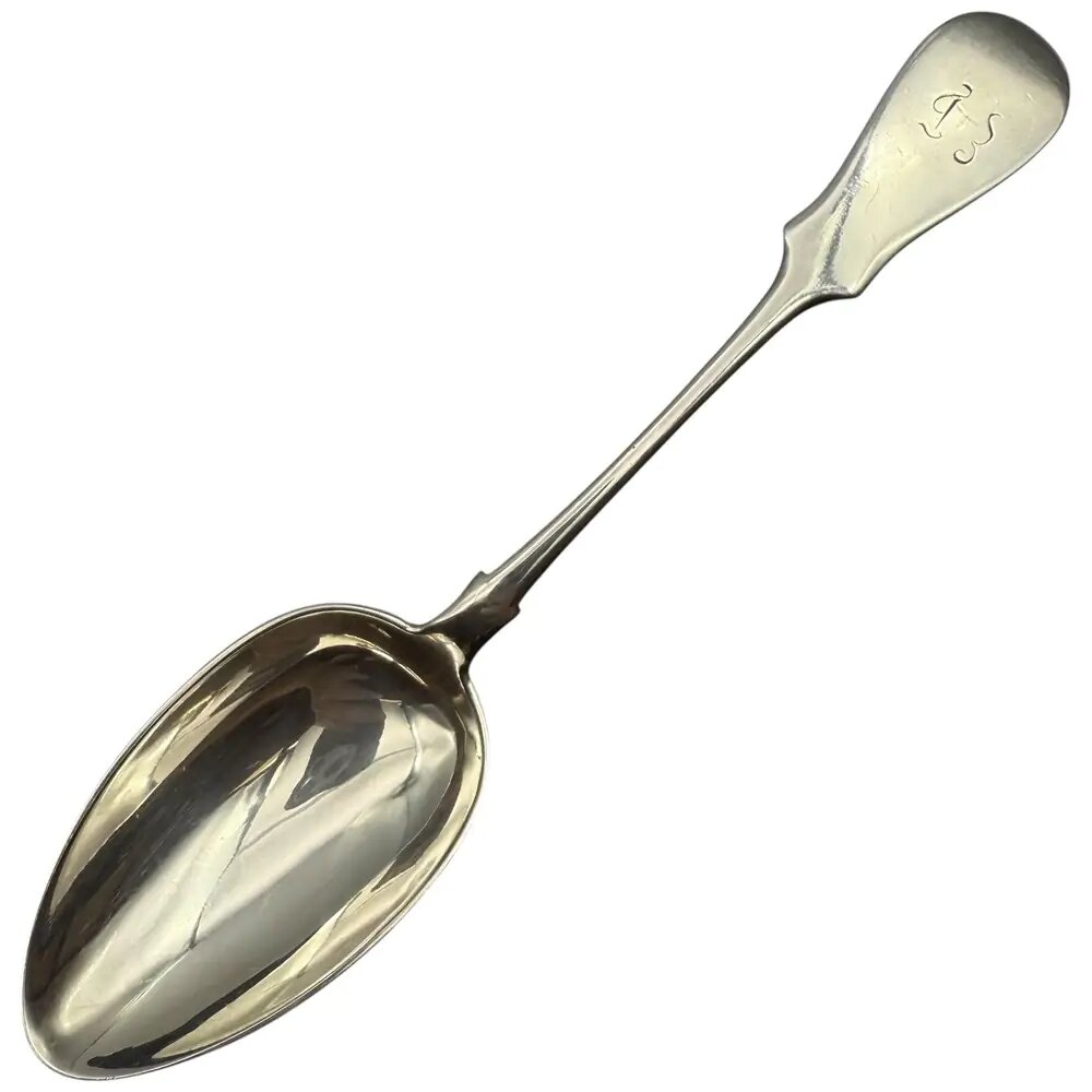 Столовая ложка "Е. Б.", 21 см, серебро 0.84, 1891 г. Н. Д. Яничкин (НЯ), Москва, Российская империя