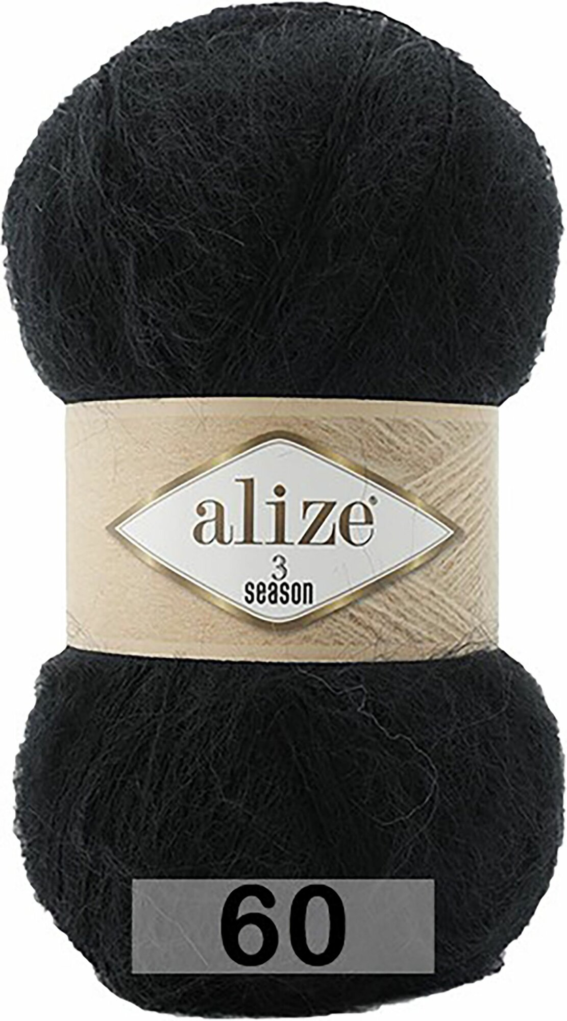 1 Моток, Alize 3 season, 51% акрил, 25% мохер, 24% шерсть, Цвет-60
