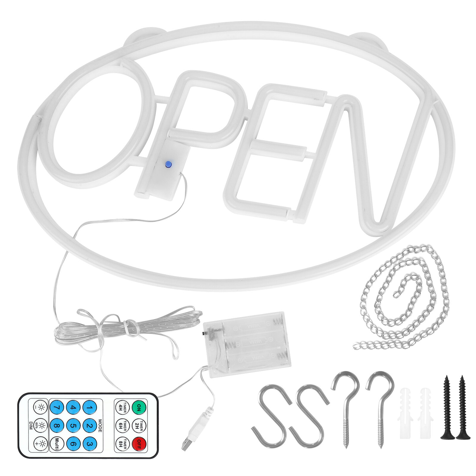 Светодиодный неоновый световой висящий декоративная лампа с 12 режимами освещения пульт дистанционного контроллера Красный свет