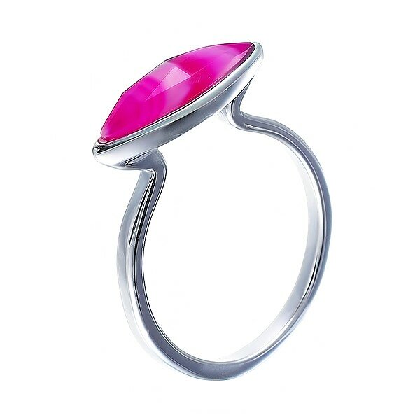 Кольцо, серебро, 925 проба, агат