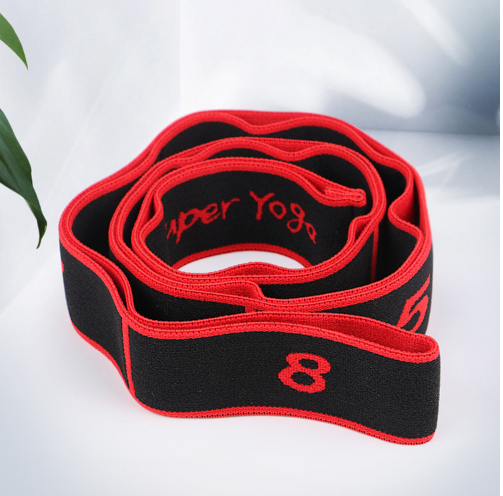 Эспандер Лента эластичная MyPads с прошитыми 8 петлями для захвата для растяжки и спортивных тренировок