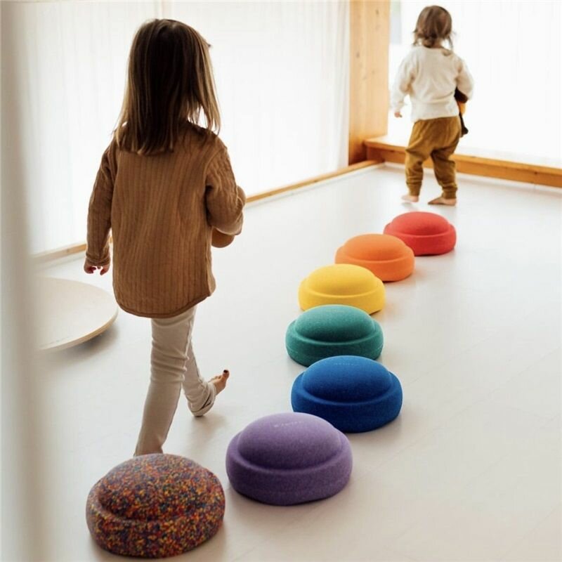 Балансир для детей/Балансировочные полусферы детские для свободной игры 6шт. круговой