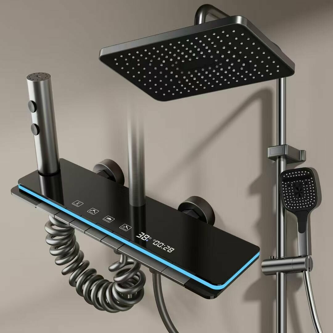 Цифровой дисплей набор для душа gun серый цифровой дисплей скорости полета [со светом]