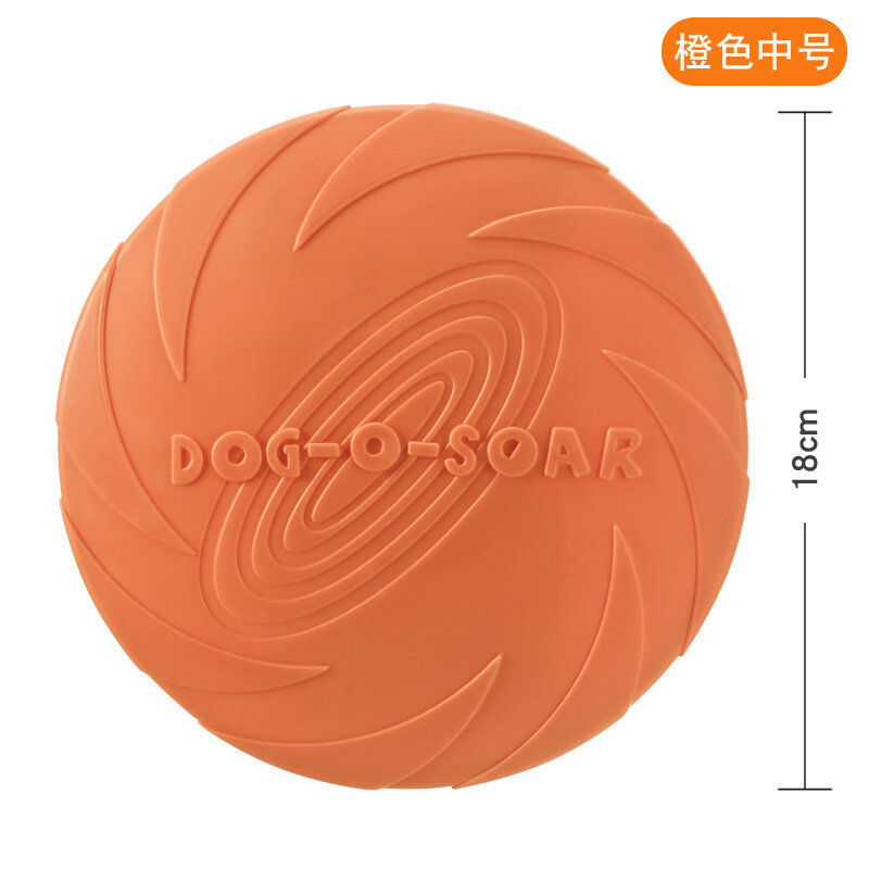 DOG-O-SOAR прочный плавающий собачий фрисби, средний оранжевый 18 см диаметр для тренировок и игры