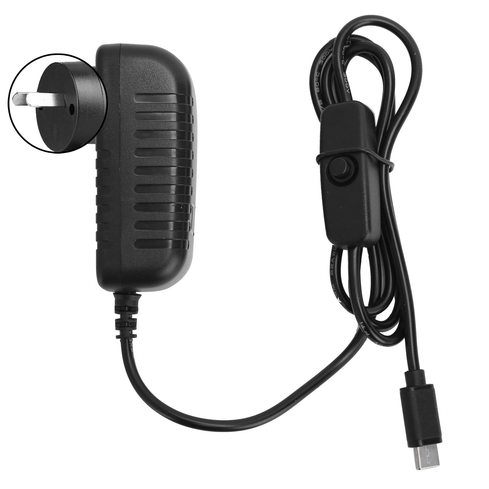 Питания для Raspberry Pi 4B 5V 3A Typec Charger Adapter с включенным выключателем