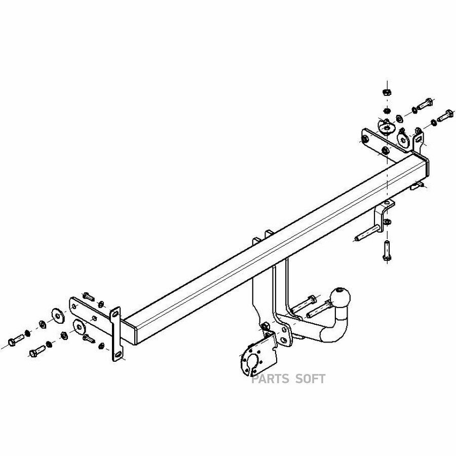 Фаркоп от официального дистрибьютора, AVTOS, артикул HY02