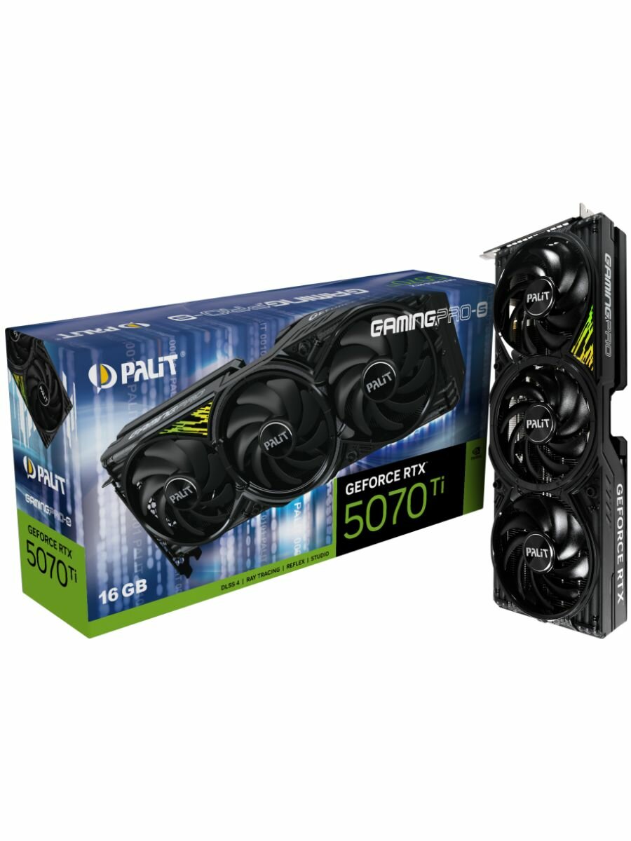 Видеокарта Palit GeForce RTX 5070 Ti GamingPro-S 16Gb