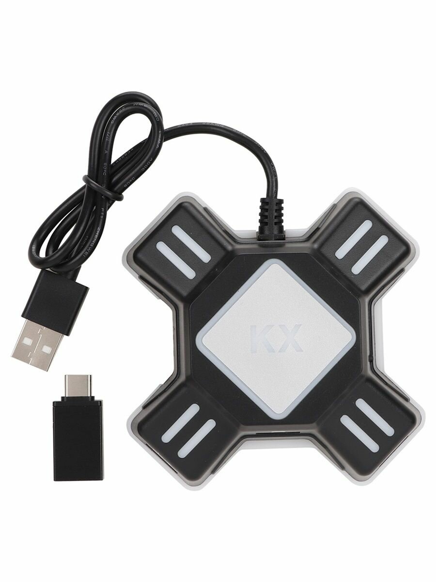 Переходник-адаптер геймпада PS4/XBOX One/Switch/PS3 для двойного шока/джойстика на USB, совместимый с несколькими игровыми консолями