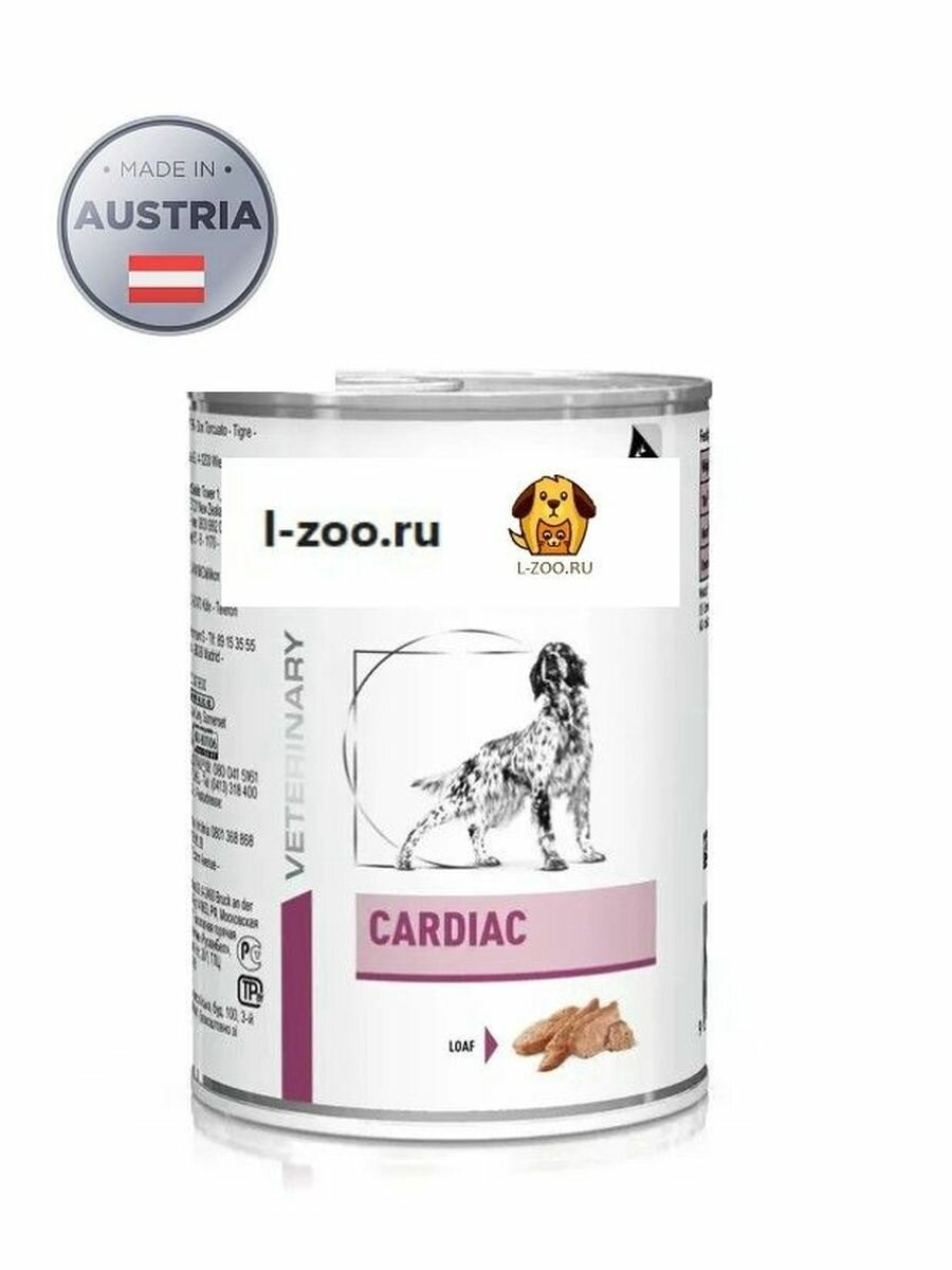 Cardiac (паштет), влажный диетический корм для собак. 410гр х12шт