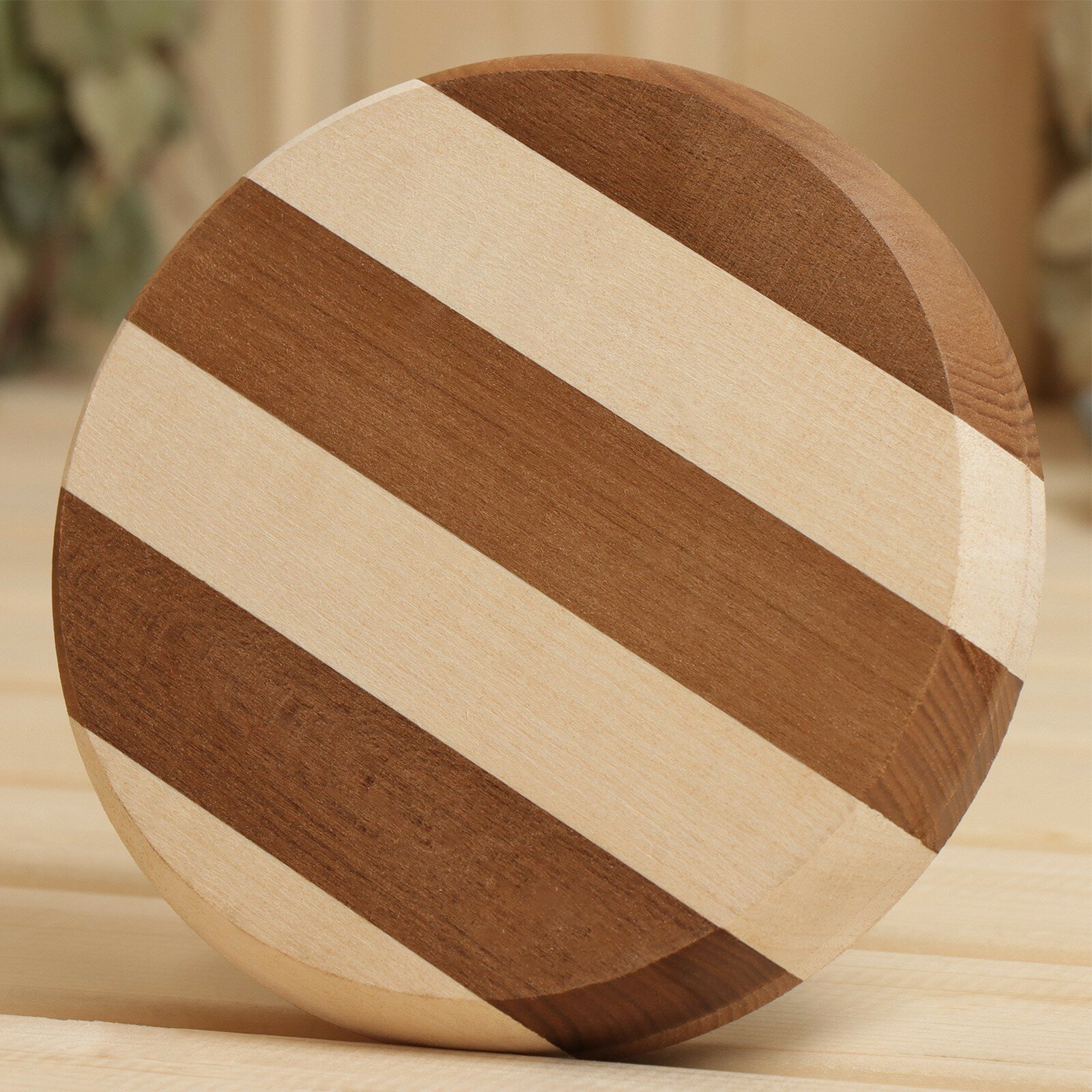 Вентиляционный клапан «Зебра», деревянный, d=95 мм, металлическое основание, «Добропаровъ»