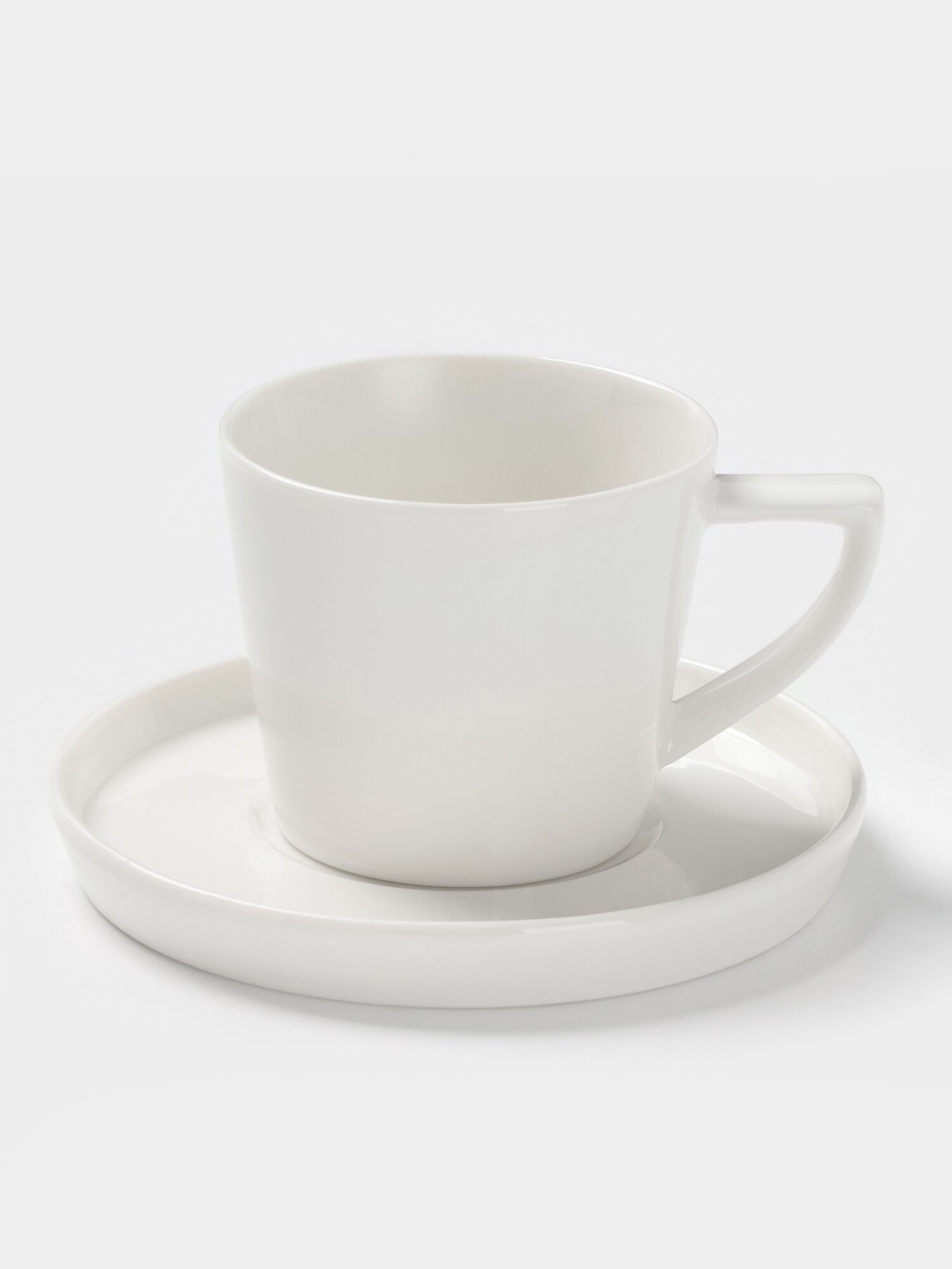 Кофейная пара Magistro White Snow, 120 мл, фарфор, белая