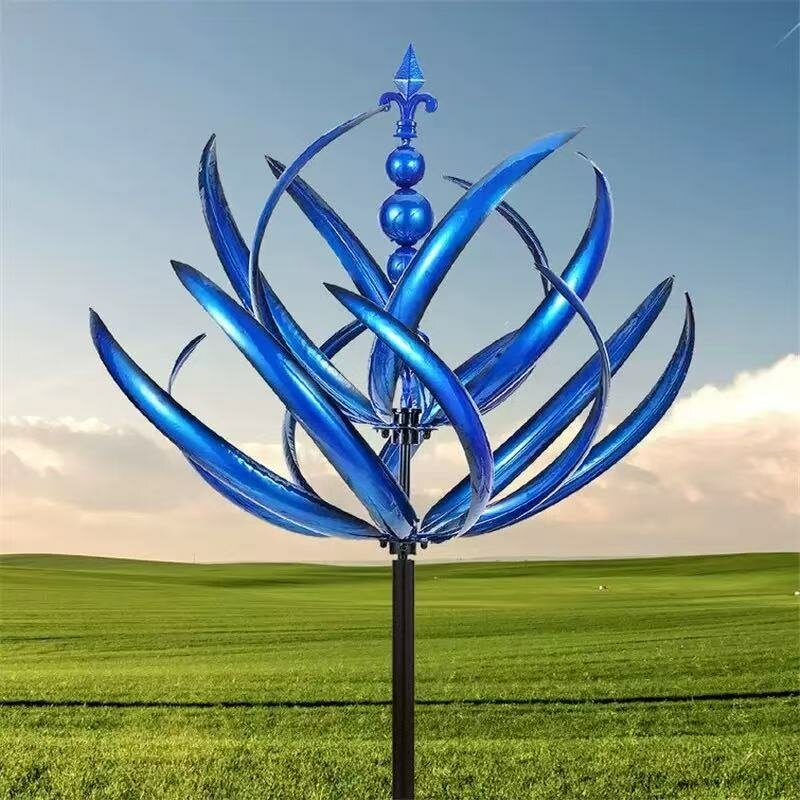Металл Железо Открытый Патио Вращающийся Гироскоп Ветряная Мельница Harlow Wind Spinner Железная Ветряная Мельница