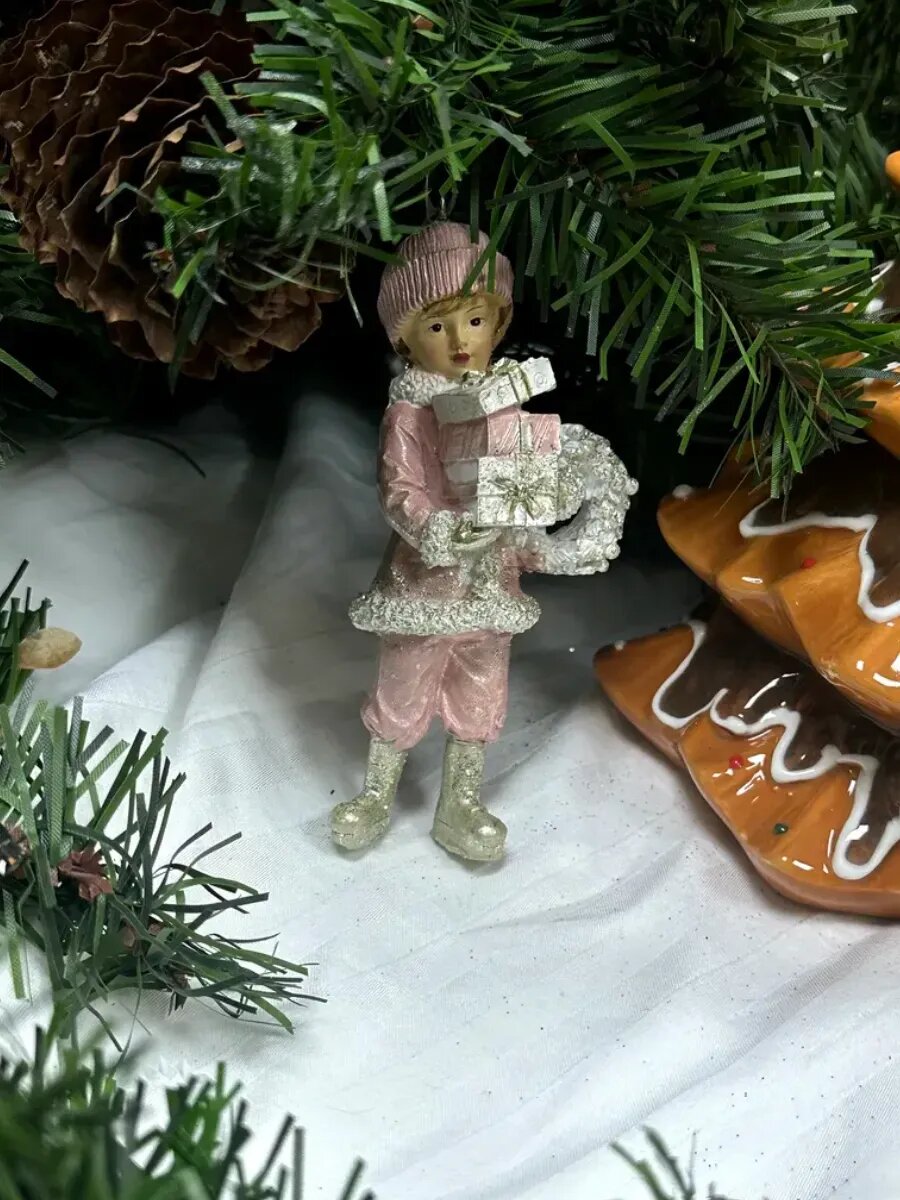 Елочная игрушка ретро дети