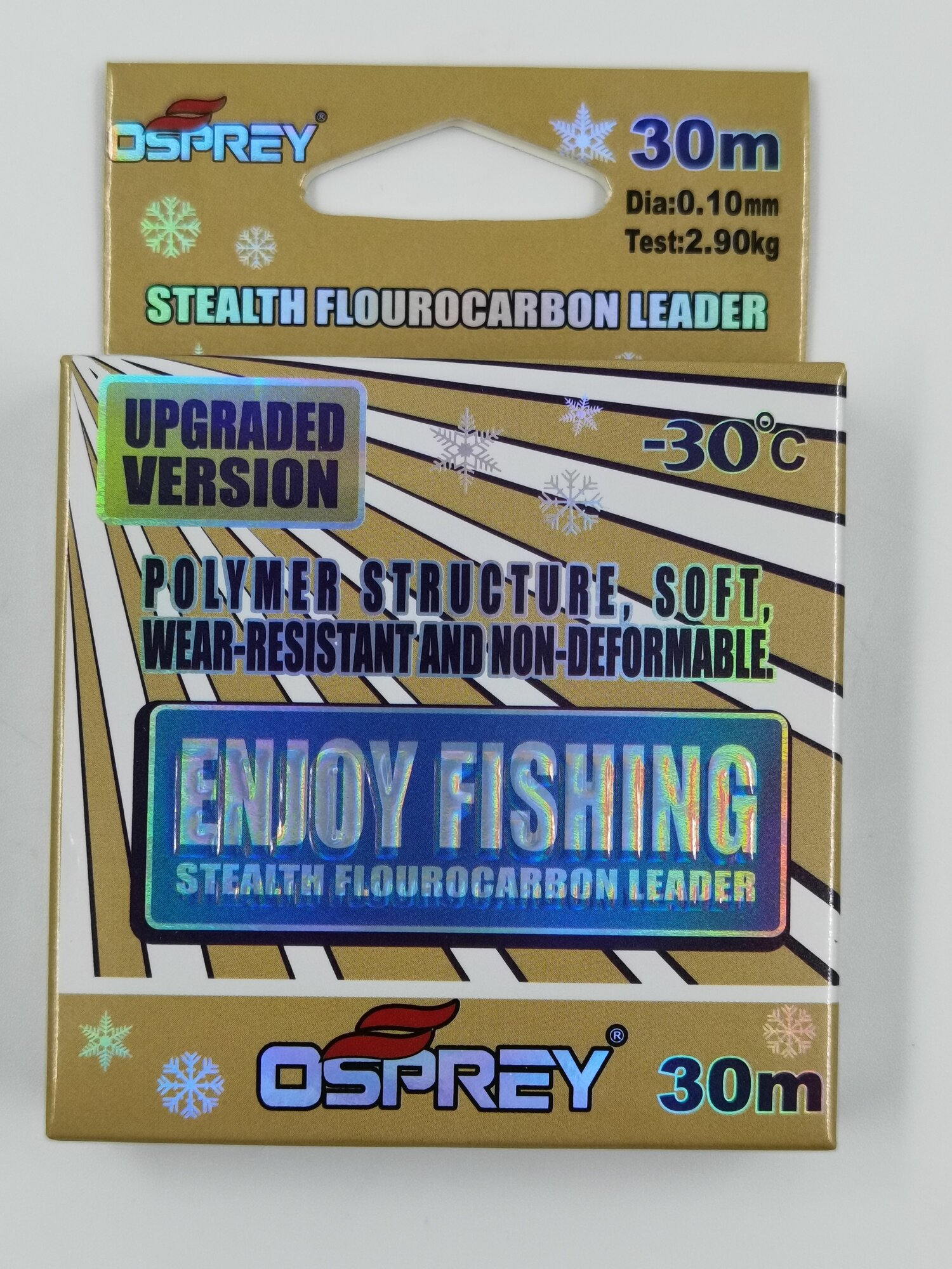 Леска Монофильная с покрытием флюорокарбоном.0.1 мм.30м.