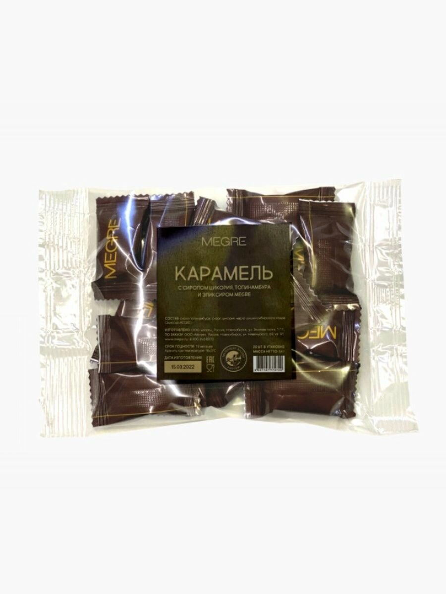 Звенящие кедры Карамель Megre (топинамбур, цикорий, масло шишки) 15 шт