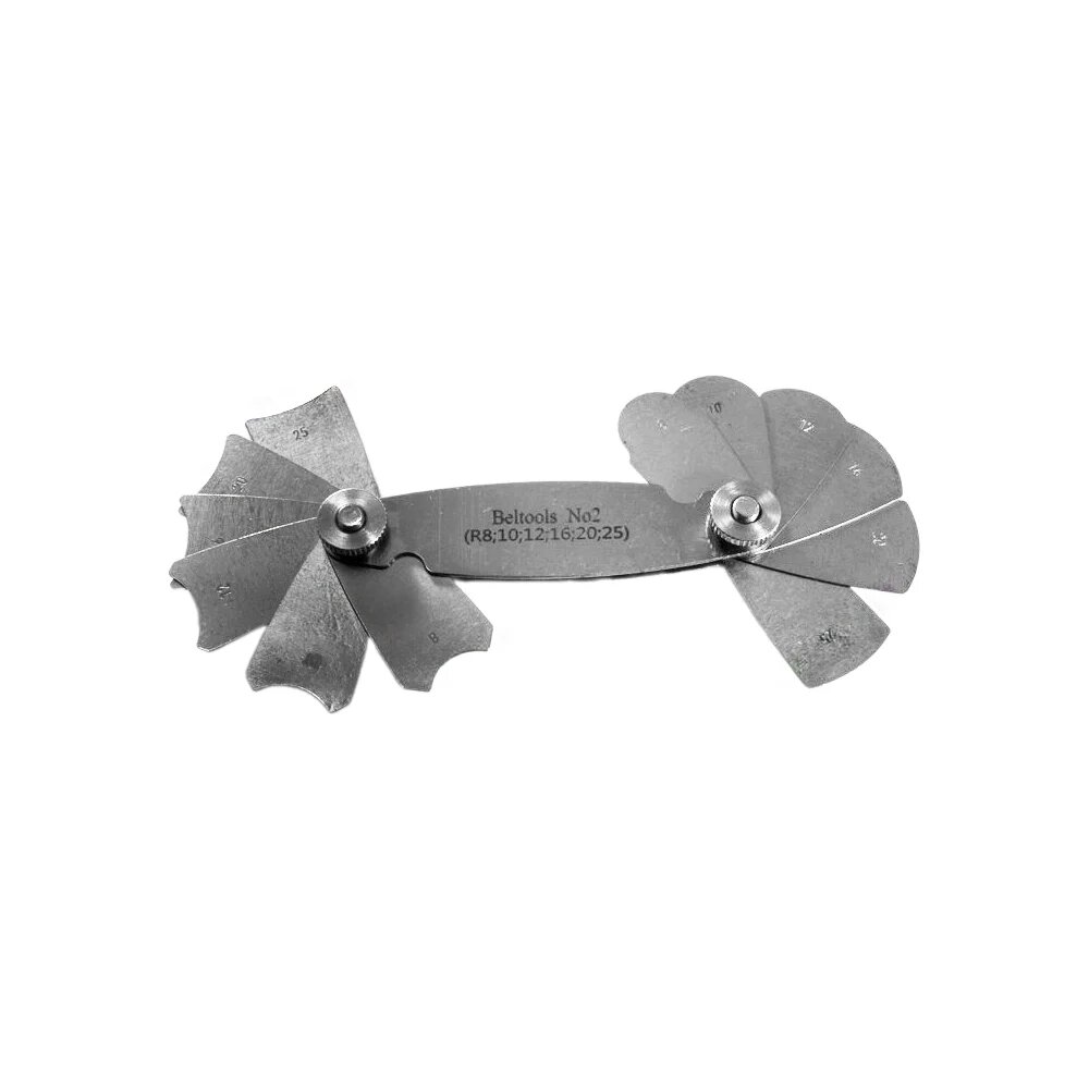 Beltools Шаблон радиусный (радиусомер) №2 (R8, 10, 12, 16, 20, 25) 6 шт ri.225.19