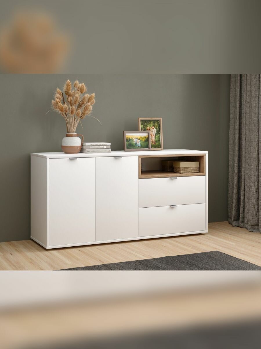 Комод CHARLY К 3 Дуб Ирландский / Белое сияние