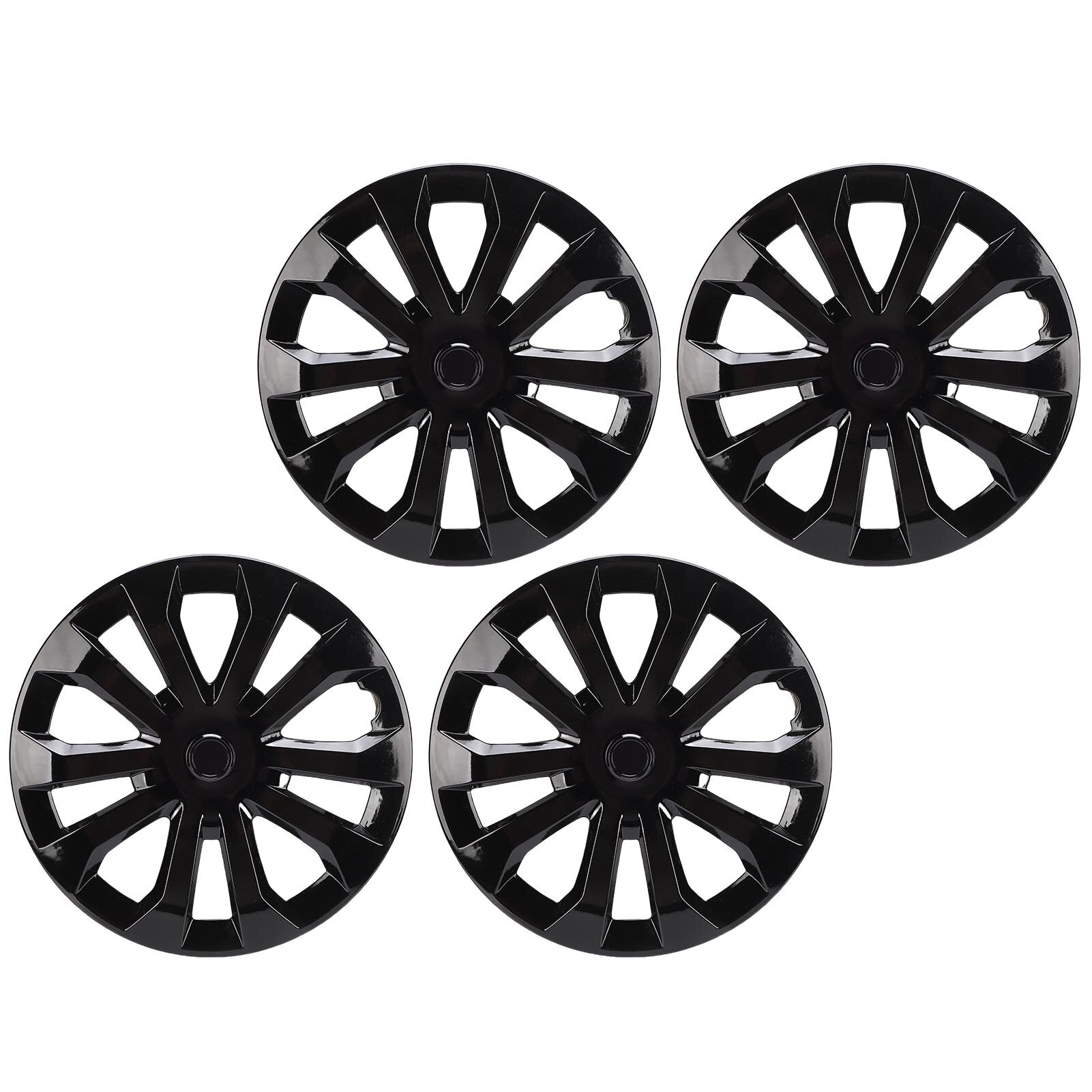 4 шт. 16-дюймовые колпаки на колеса, универсальные колпаки из ABS-пластика, комплект R16 для легковых автомобилей, грузовиков и внедорожников, черные.