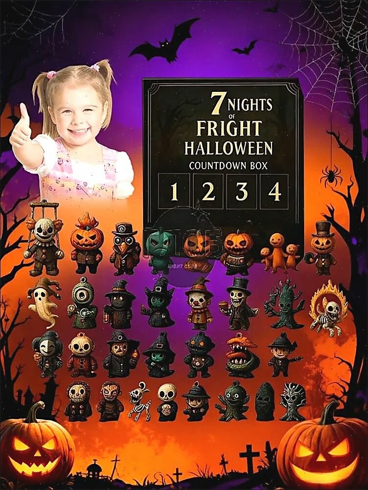 Календарь на 2025 Хэллоуин с фигурками обратный отсчёт 31