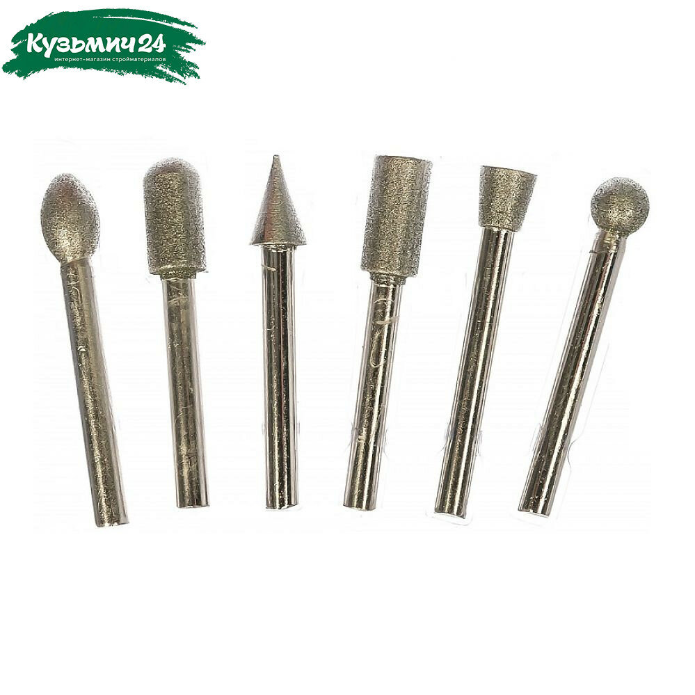 Набор шарошек алмазных 6 предметов FIT 36482, 1 шт.