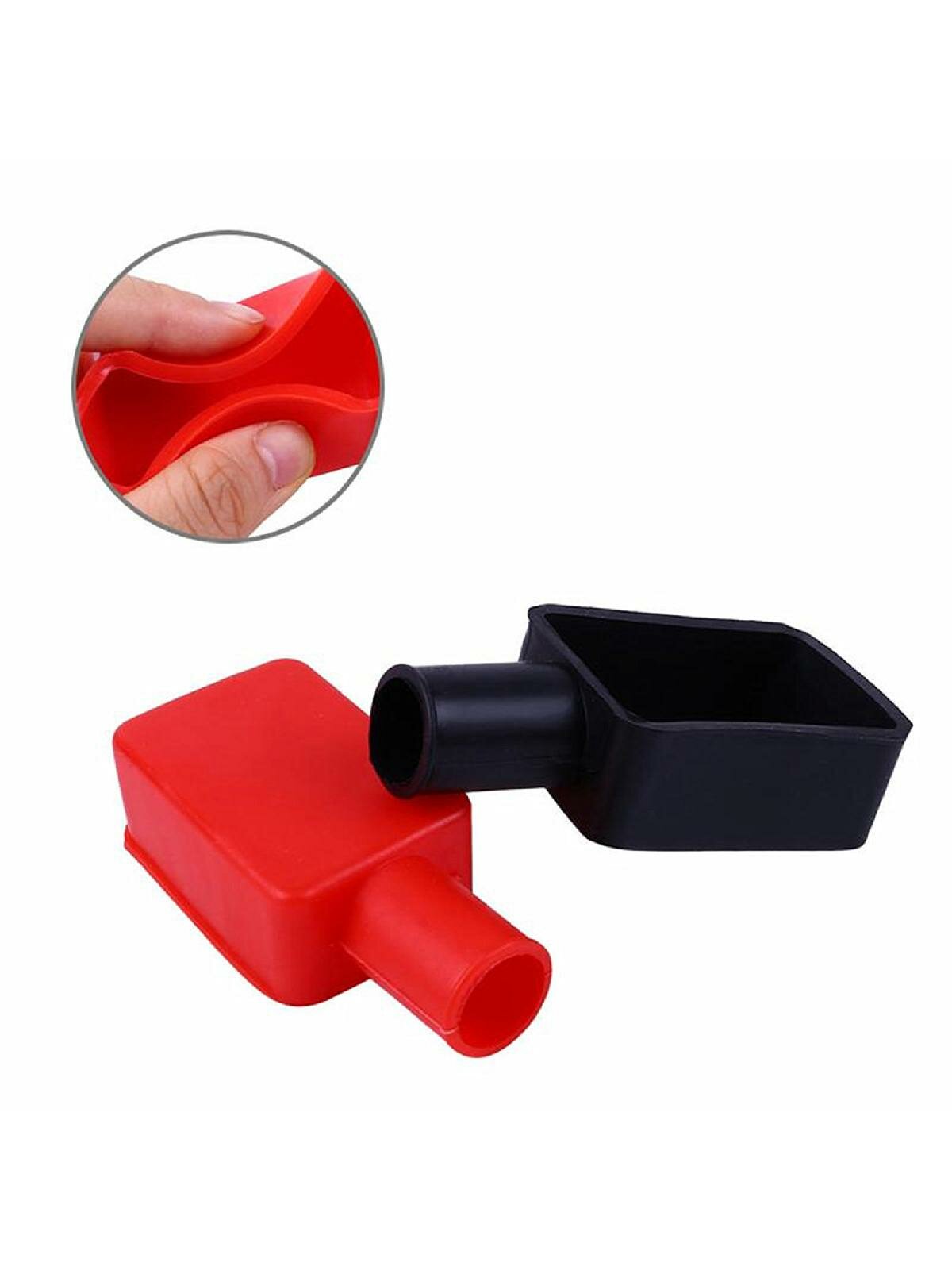 6шт. Крышка клеммы аккумулятора, резиновый защитный чехол для клемм для автомобиля