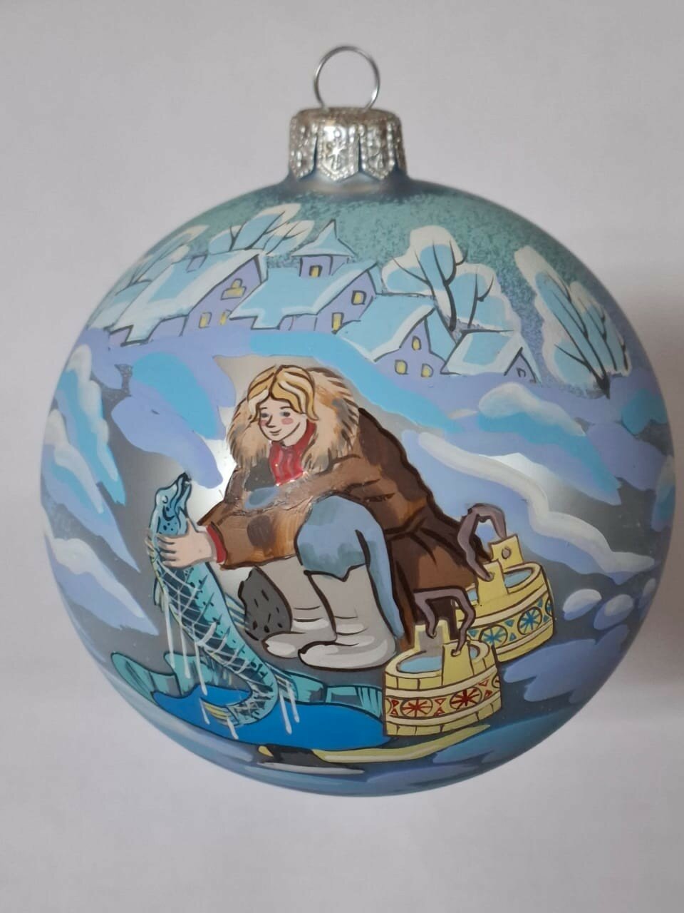 Шар на елку "Волшебный улов" 10см