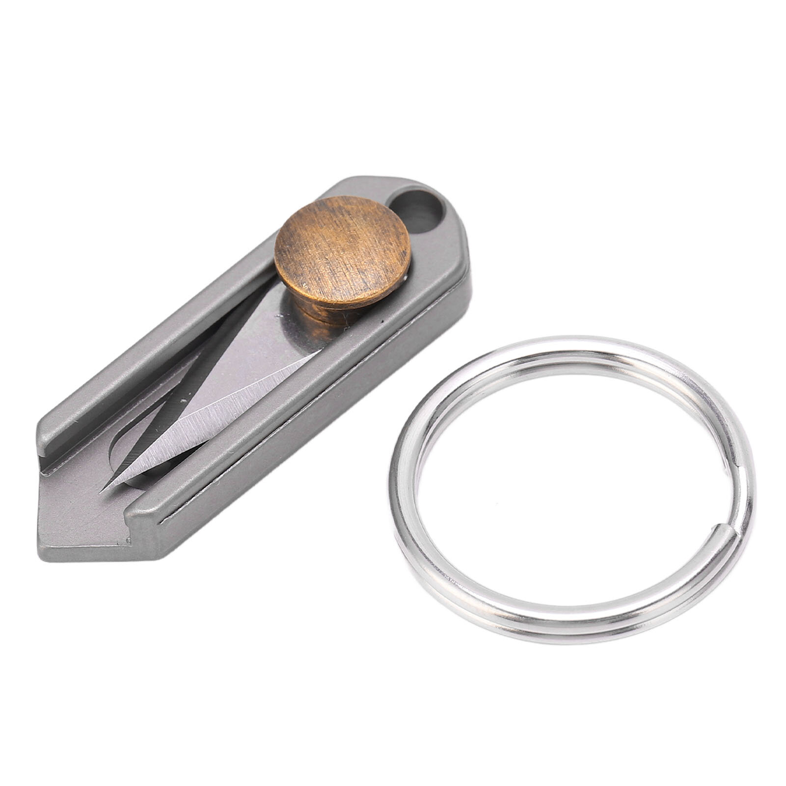 Titanium Alloy Mini Keychain Knife Folding Portable EDC Pocket for Unpacking Express Delivery