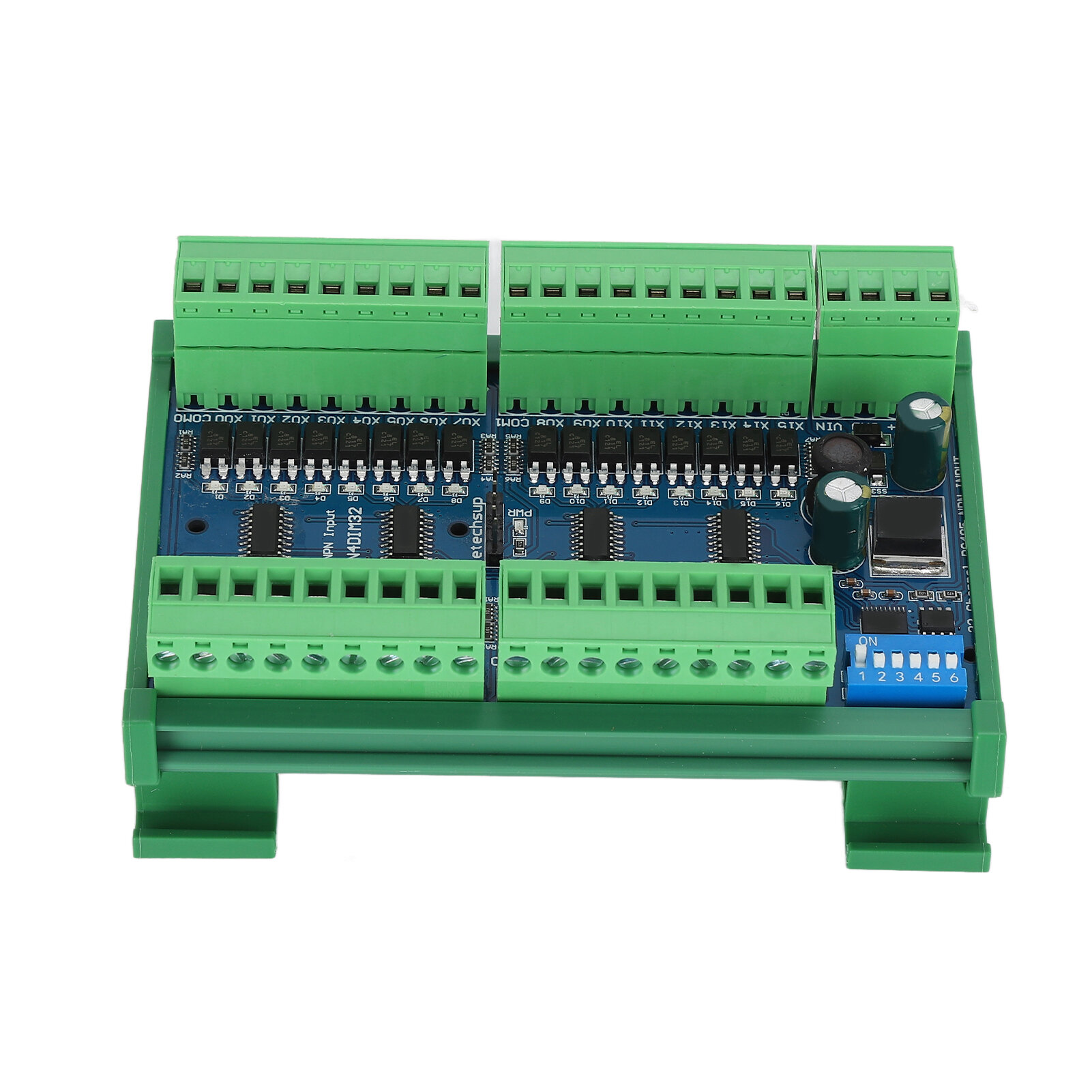 Контроллер ввода RS485 32 канала DIN-рейки изолированный PLC-переключатель с платой приобретения количества NPN с оболочкой низкого уровня и характеристикой панели