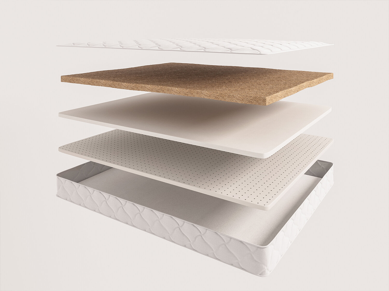 Матрас Evita Super Style 80х190 высота 10 см анатомический средней жесткости кокосовый латексный Беспружинный